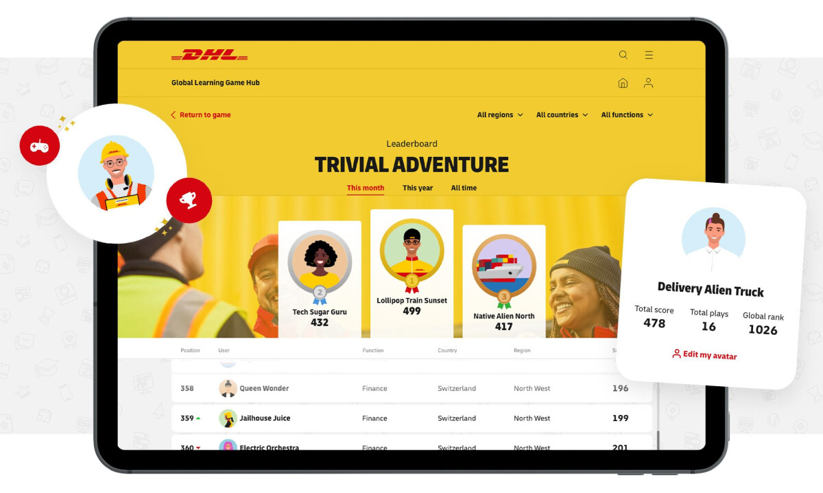 DHL Global Learning Game Hub Website Design | DesignRush