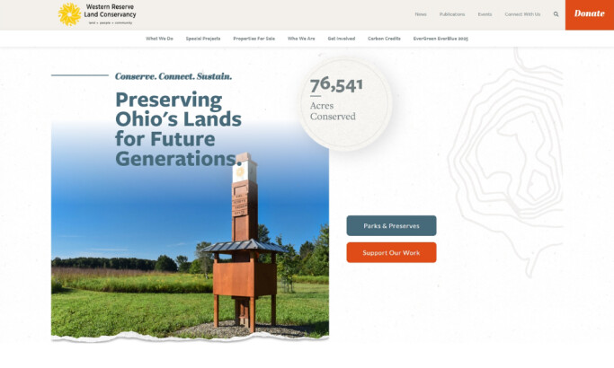 Western Reserve Land Conservancy Website Design Analysis | DesignRush