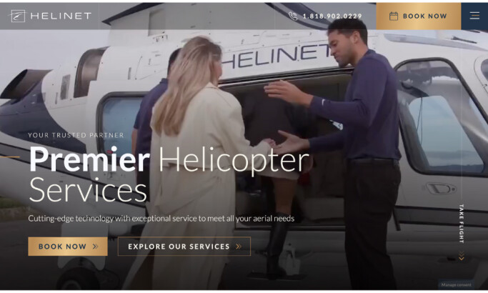 Helinet Aviation Website Design Analysis | DesignRush