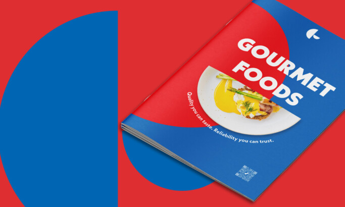 Gourmet Foods Print Design | DesignRush