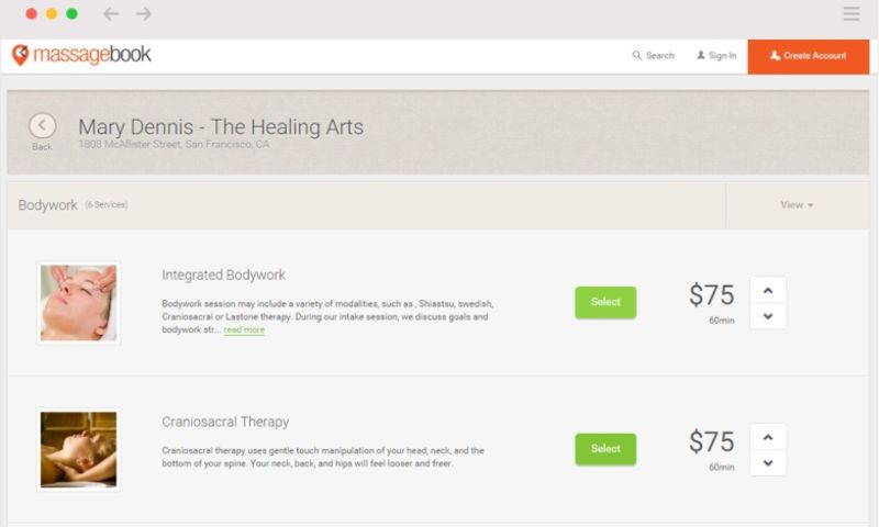 MassageBook | Software Development