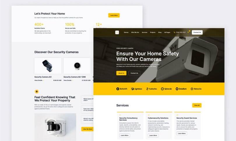 Security - CCTV and Security Website Template | Web Design