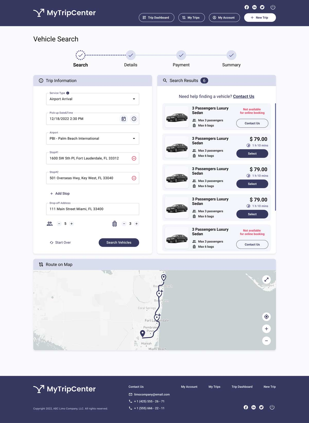 My Trip Center | Website Development
