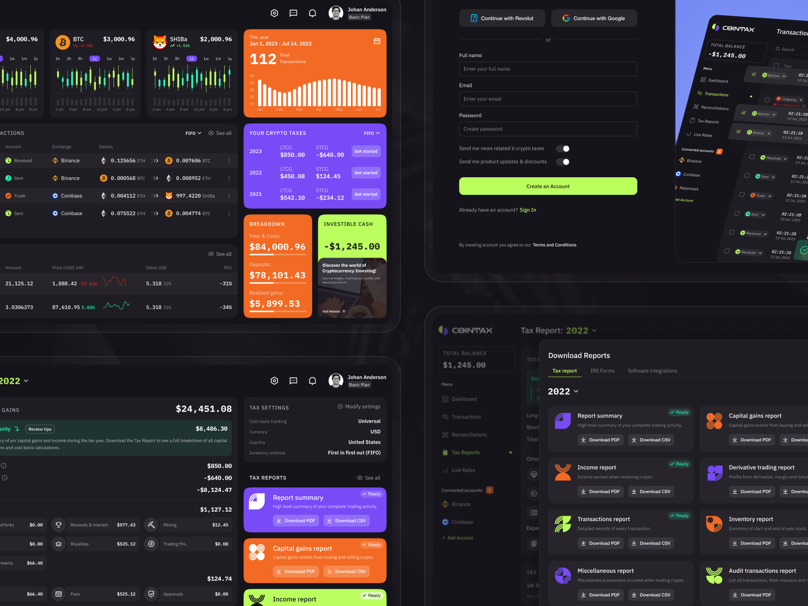 CoinTax - crypto tax reporting web application | Web App
