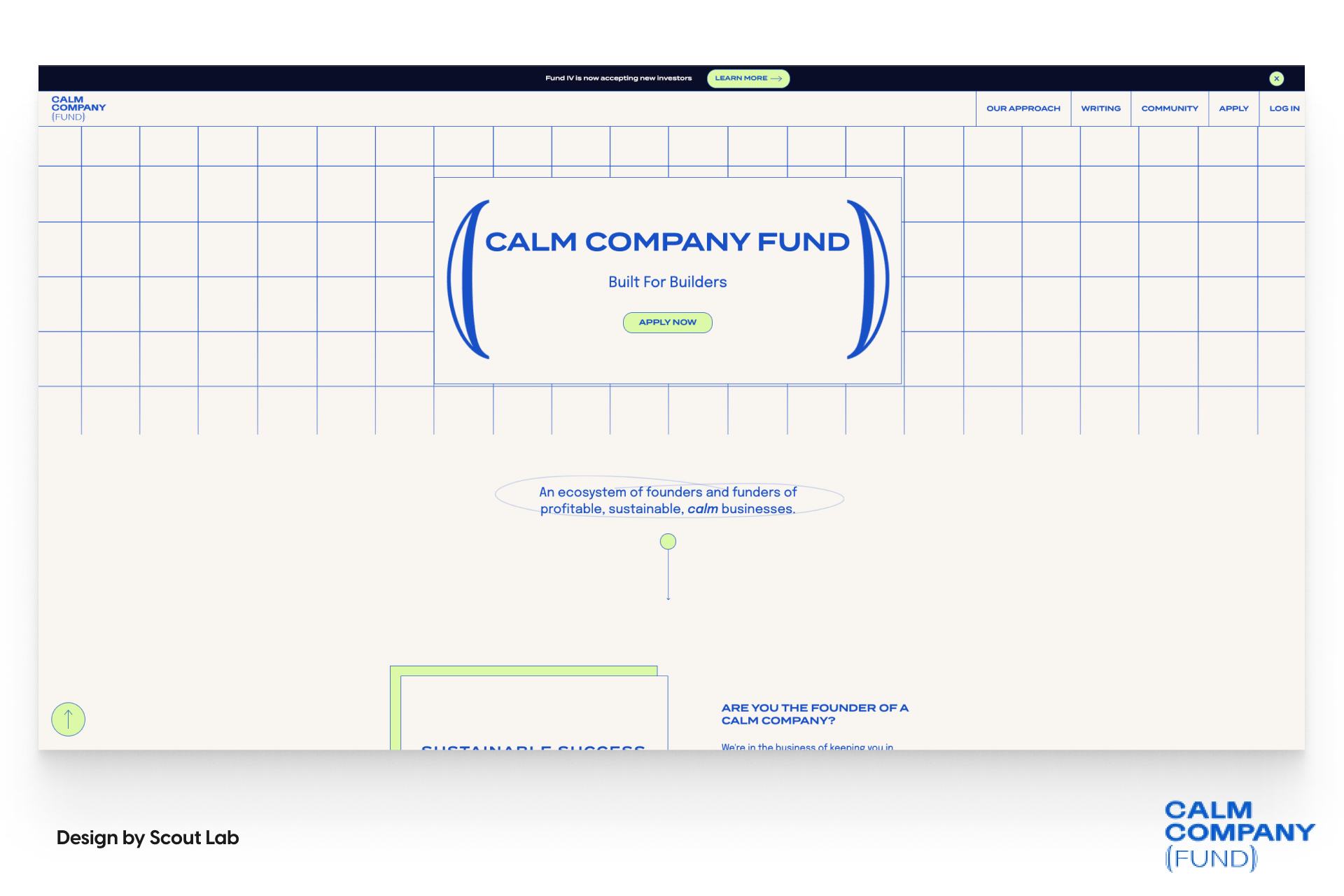 Calm Company Fund | Webflow Development