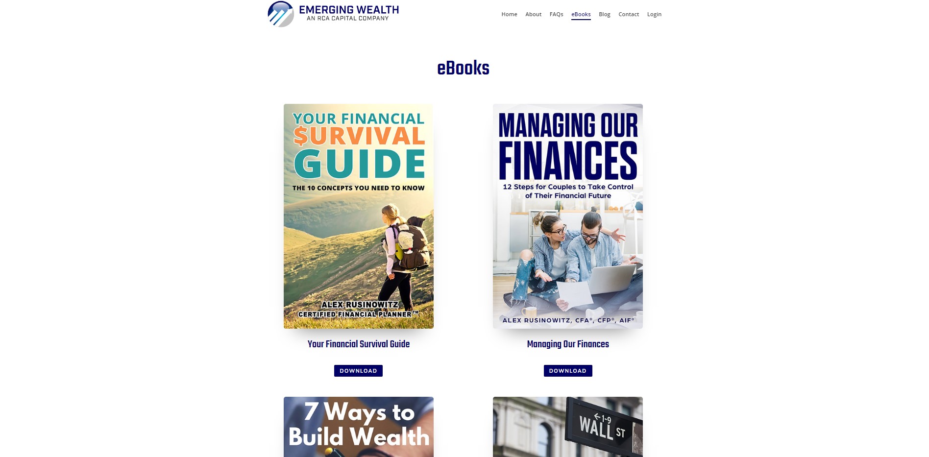 Emerging Wealth | Web Design