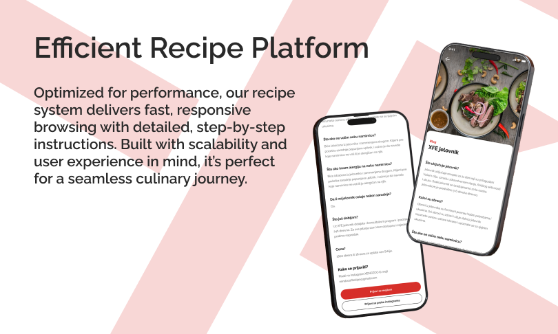 XFE fitness and nutrition app | App Development