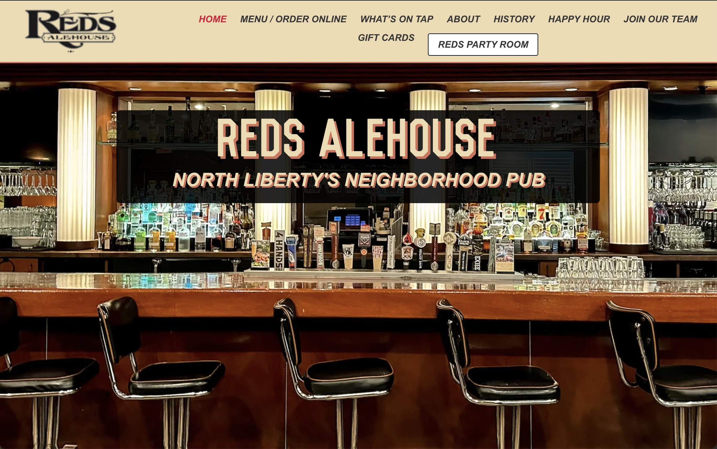 Reds Alehouse Website | Web Design