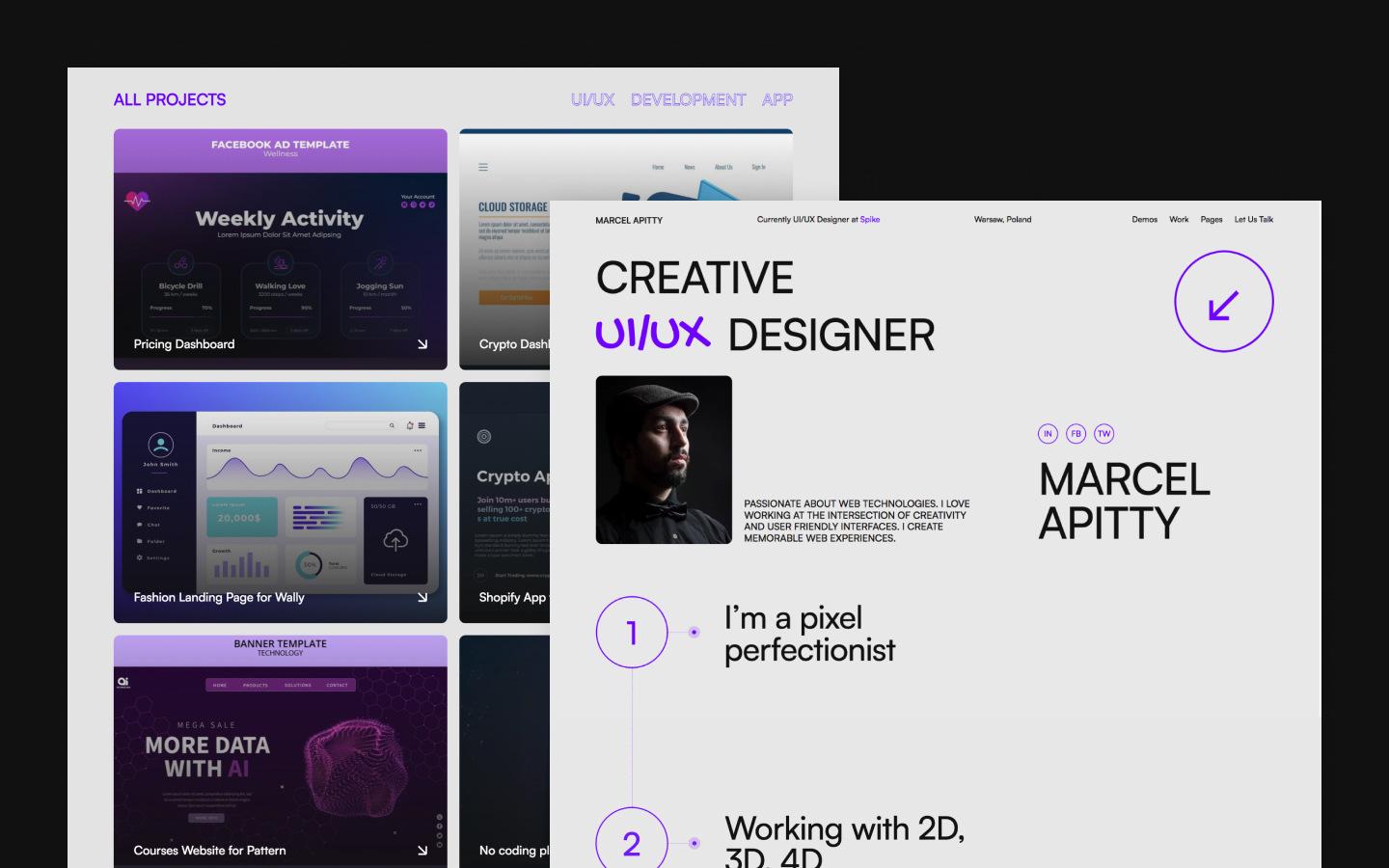 Marcel Apitty - Creative Portfolio Website Template | Web Design