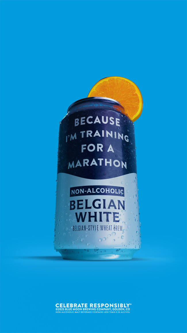 Blue Moon Non-Alc Campaign Features Cheeky Packaging | DesignRush