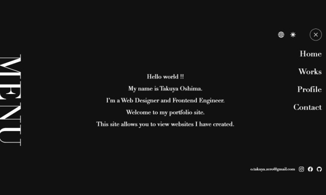 Takuya Oshima Website Design | DesignRush